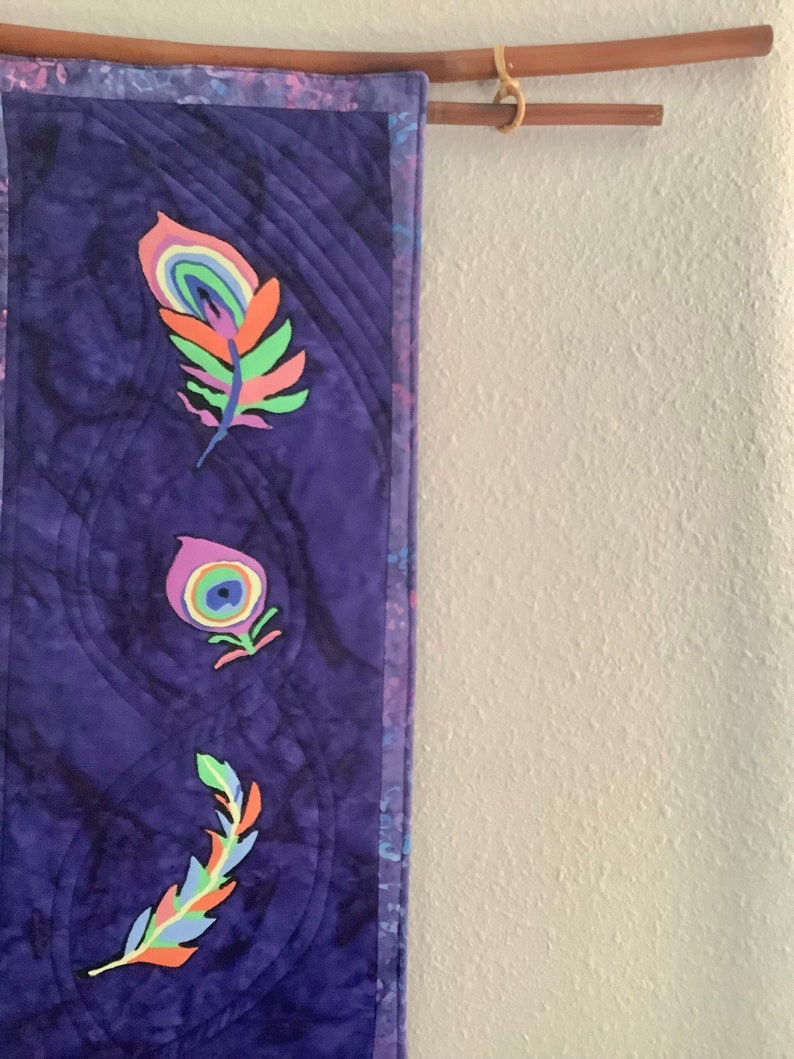 Feathers/ Leaves/ Kaffe Fassett Fabric/ Purple Batiks/ Free Spirit ...