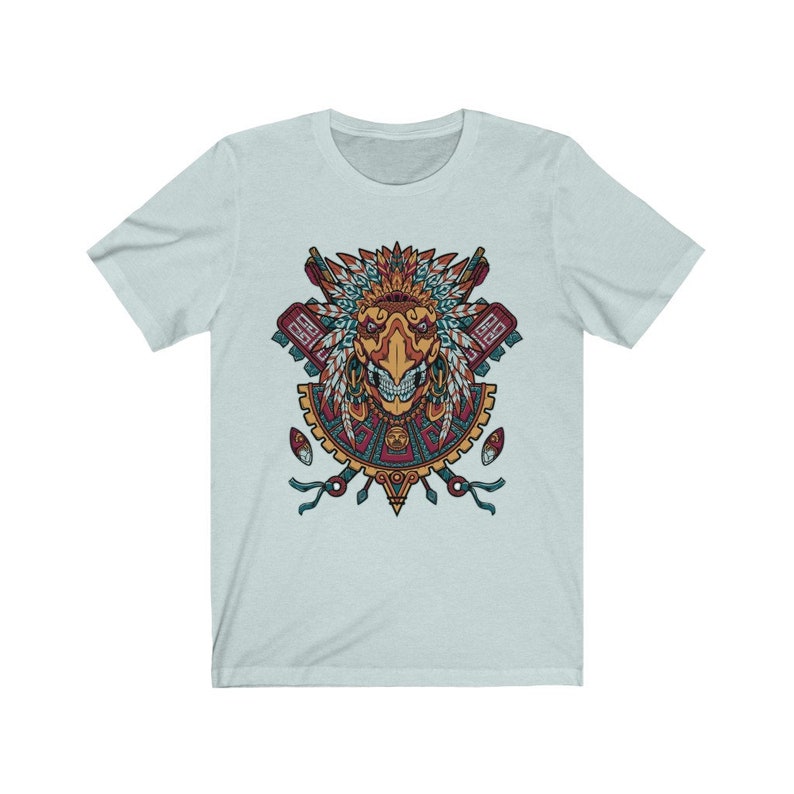 Mens Aztec Shirt Warrior Print Mexican T Shirt Eagle Warrior - Etsy