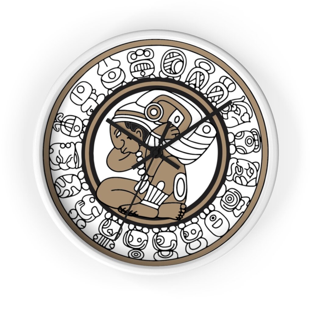 Unique Wall Clock Mayan Calendar Battery Wall Clock Mayan Art - Etsy