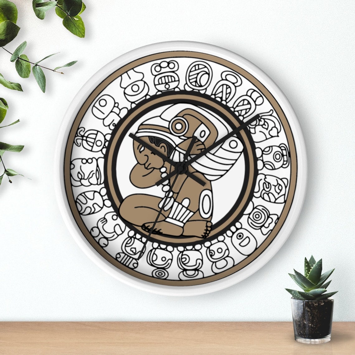 Unique Wall Clock Mayan Calendar Battery Wall Clock Mayan Art - Etsy