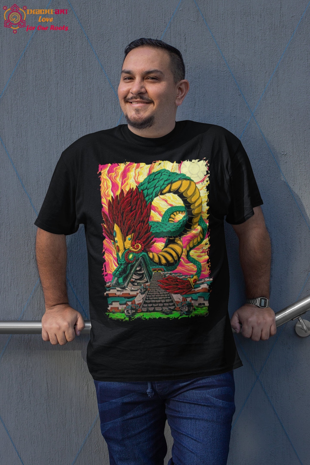 Quetzalcoatl Aztec Mythology T-shirt: Ancient Mexican Art Inspired ...