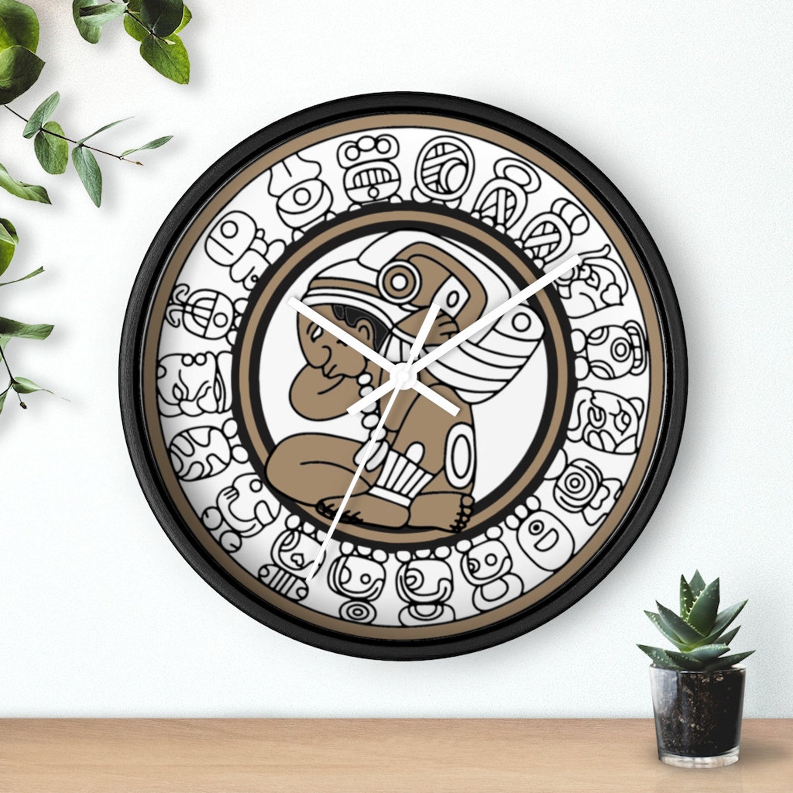 Unique Wall Clock Mayan Calendar Battery Wall Clock Mayan Art - Etsy