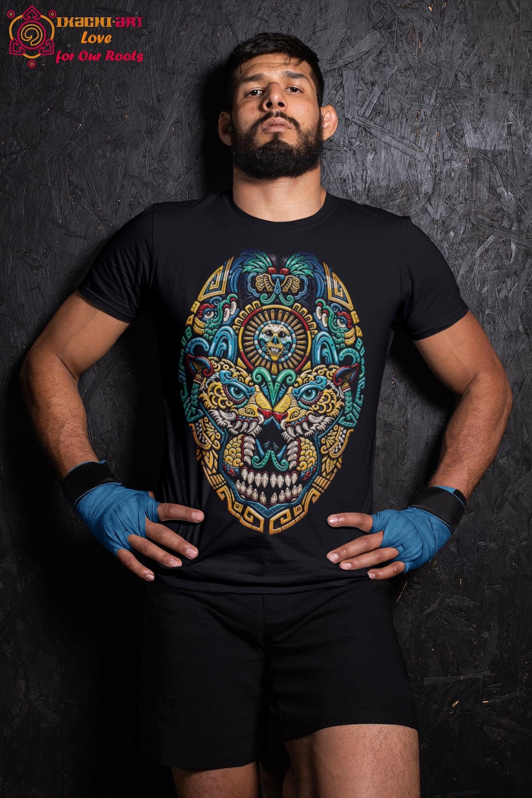 Aztec Art Mexican Wrestler Wrestling Mask T-shirt Gift - Etsy