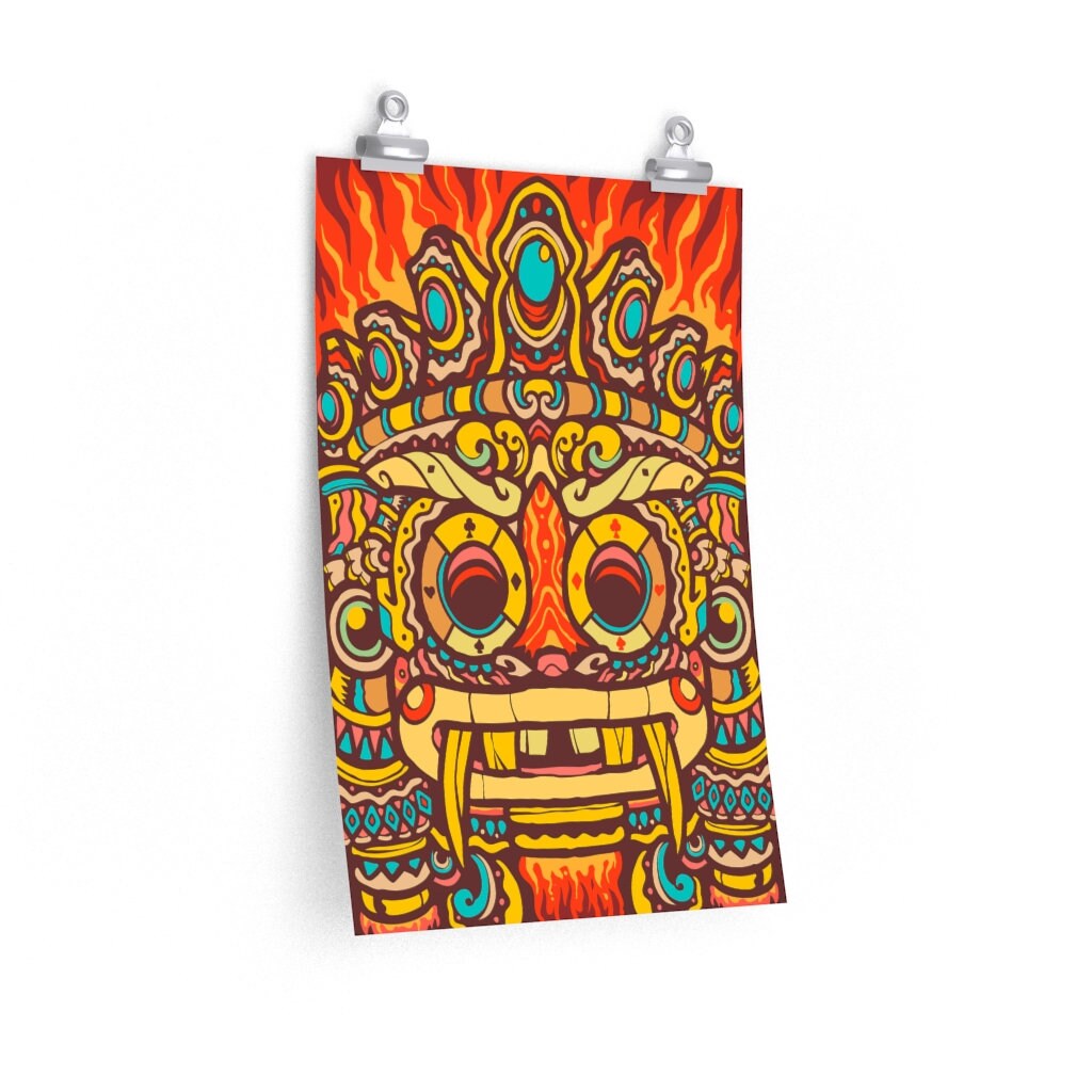 Tlaloc Aztec Art Print Mexican Wall Art Mexico Poster Mexican - Etsy