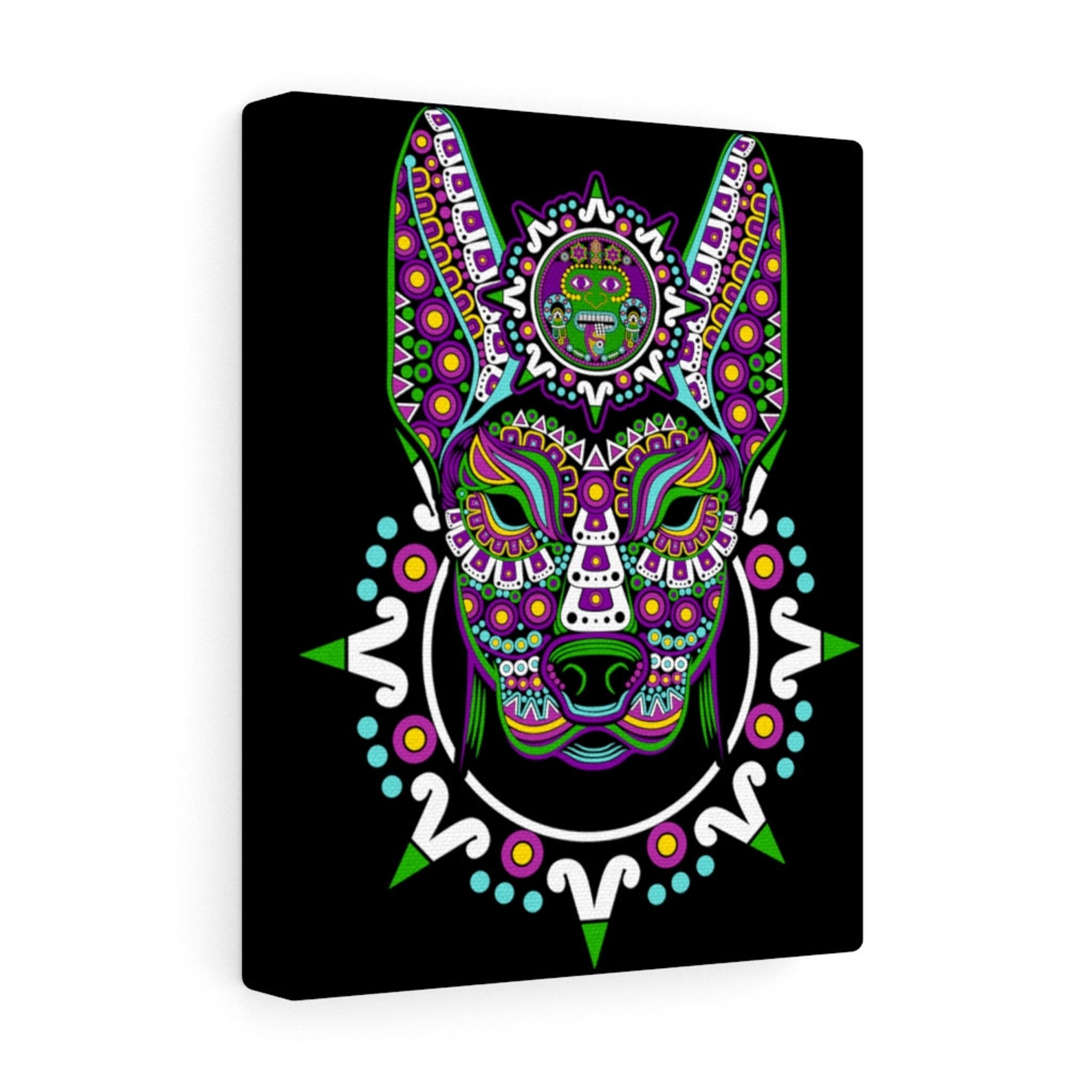 Xoloitzcuintli Gallery Wrap Canvas Print Xolo Aztec Art Print - Etsy