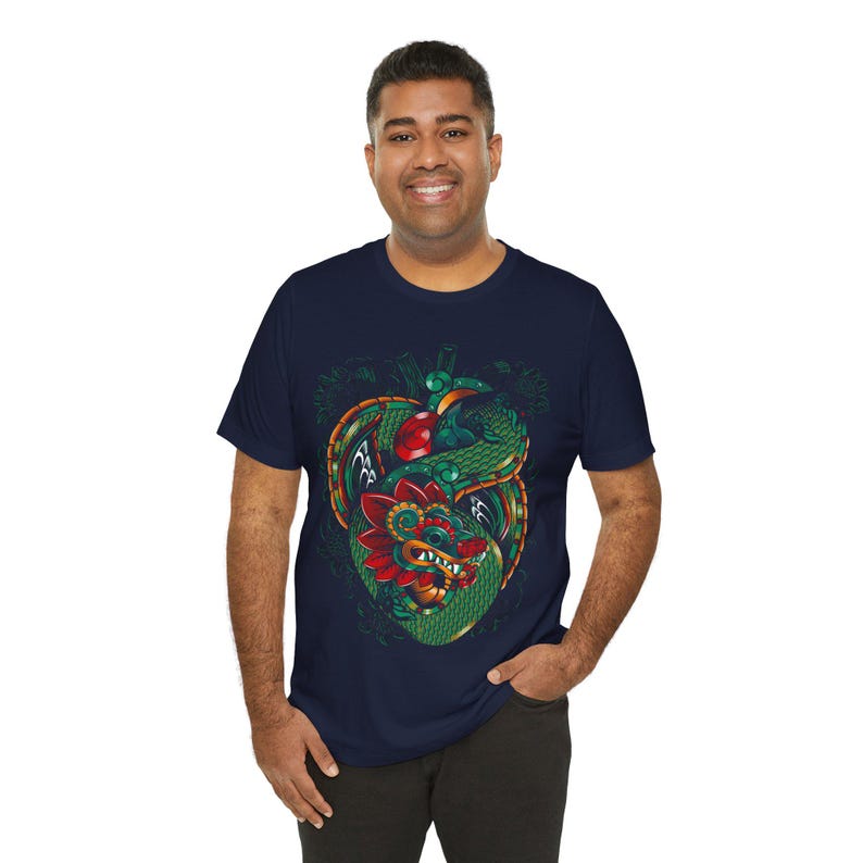 Yolotl Heart Quetzalcoatl Aztec Art Men's T-shirt Mexico Pride Gift - Etsy