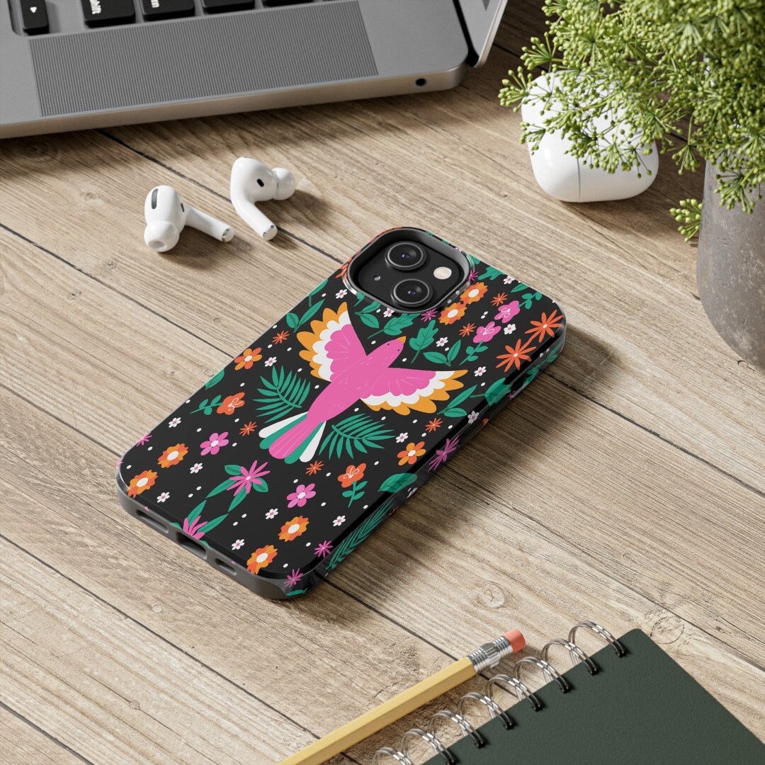 Bird Phone Case Mexican Flower Art Mexico Phone Case Bird Lover Gift ...