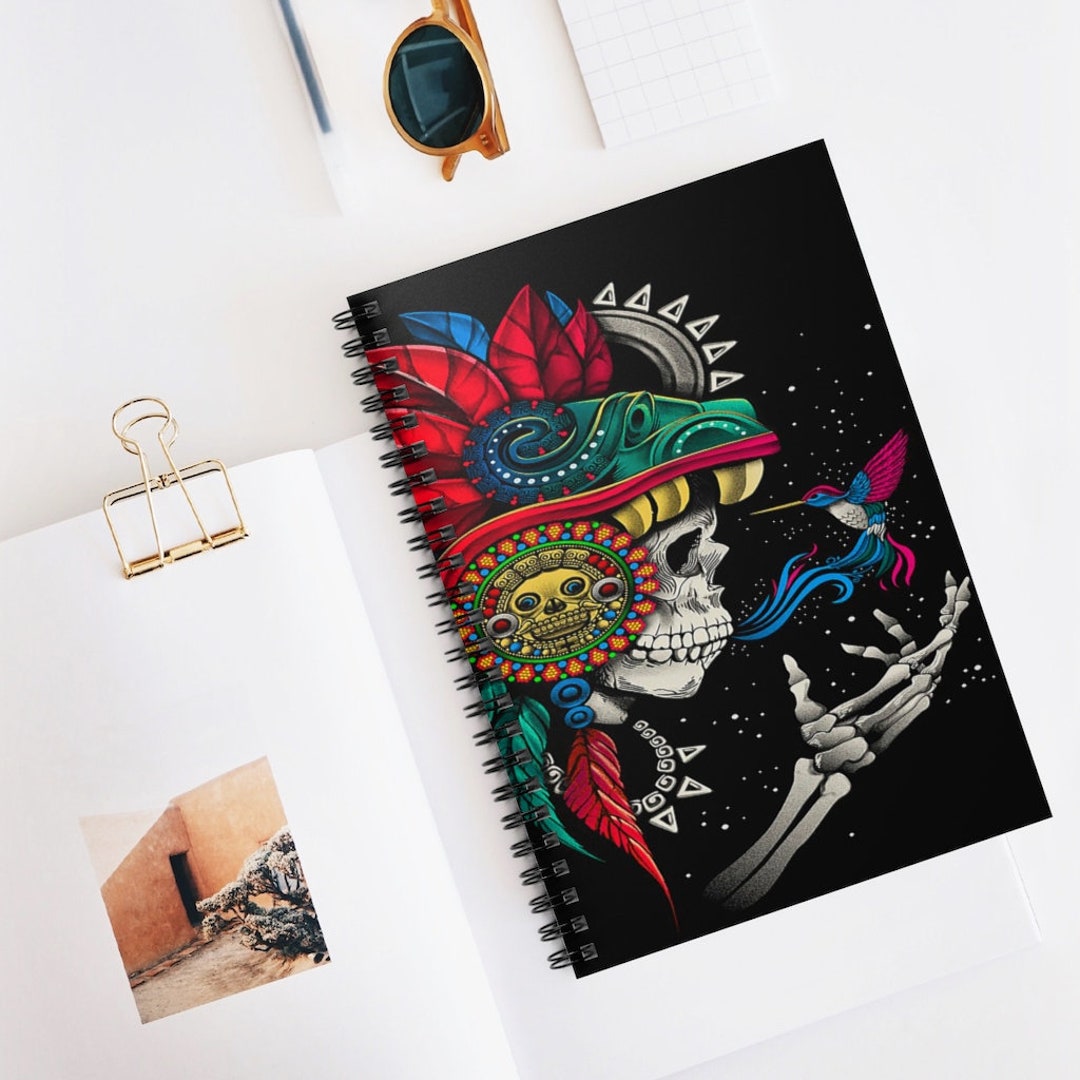 Cute Quetzalcoatl Aztec Art Print Spiral Notebook Lined Journal Diary ...