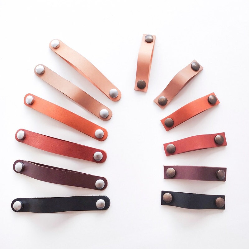 Leather Drawer Pulls - Etsy