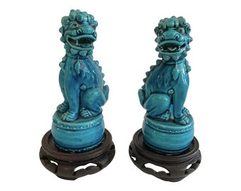 Turquoise Foo Dogs - Etsy