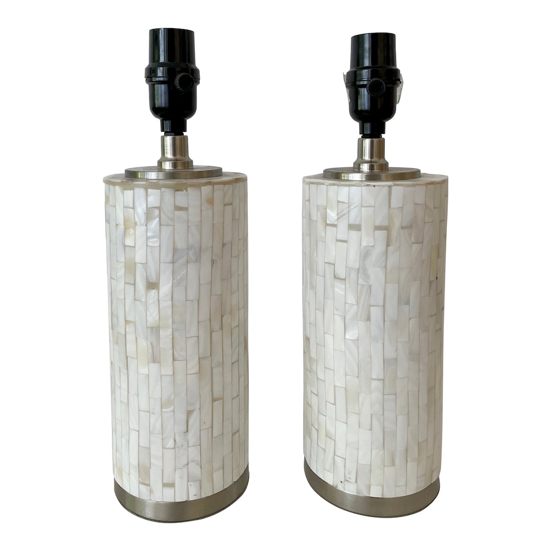 Mother-of-pearl Table Lamps a Pair - Etsy