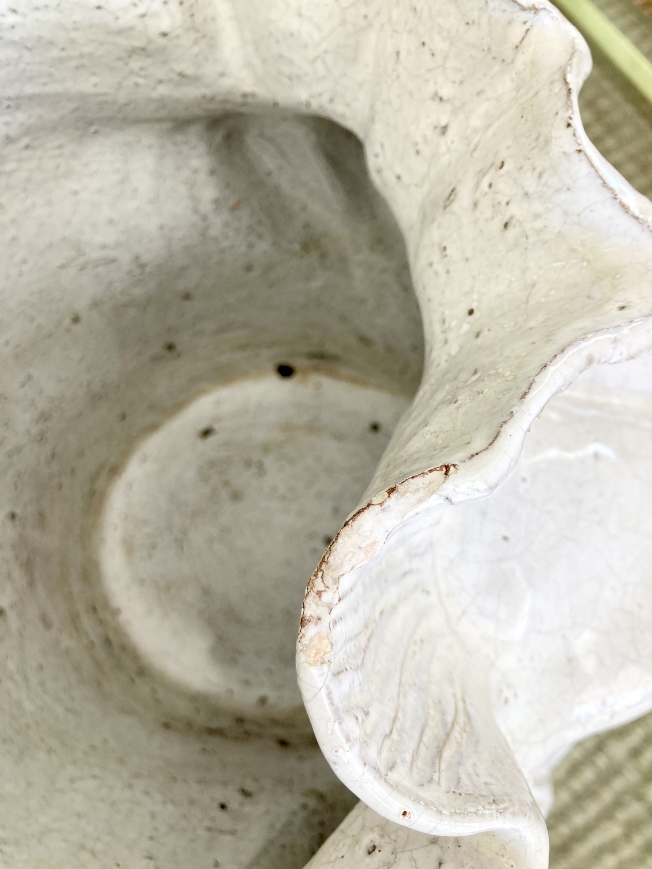 Italian White Glazed Terra Cotta Lion Cache Pot - Etsy