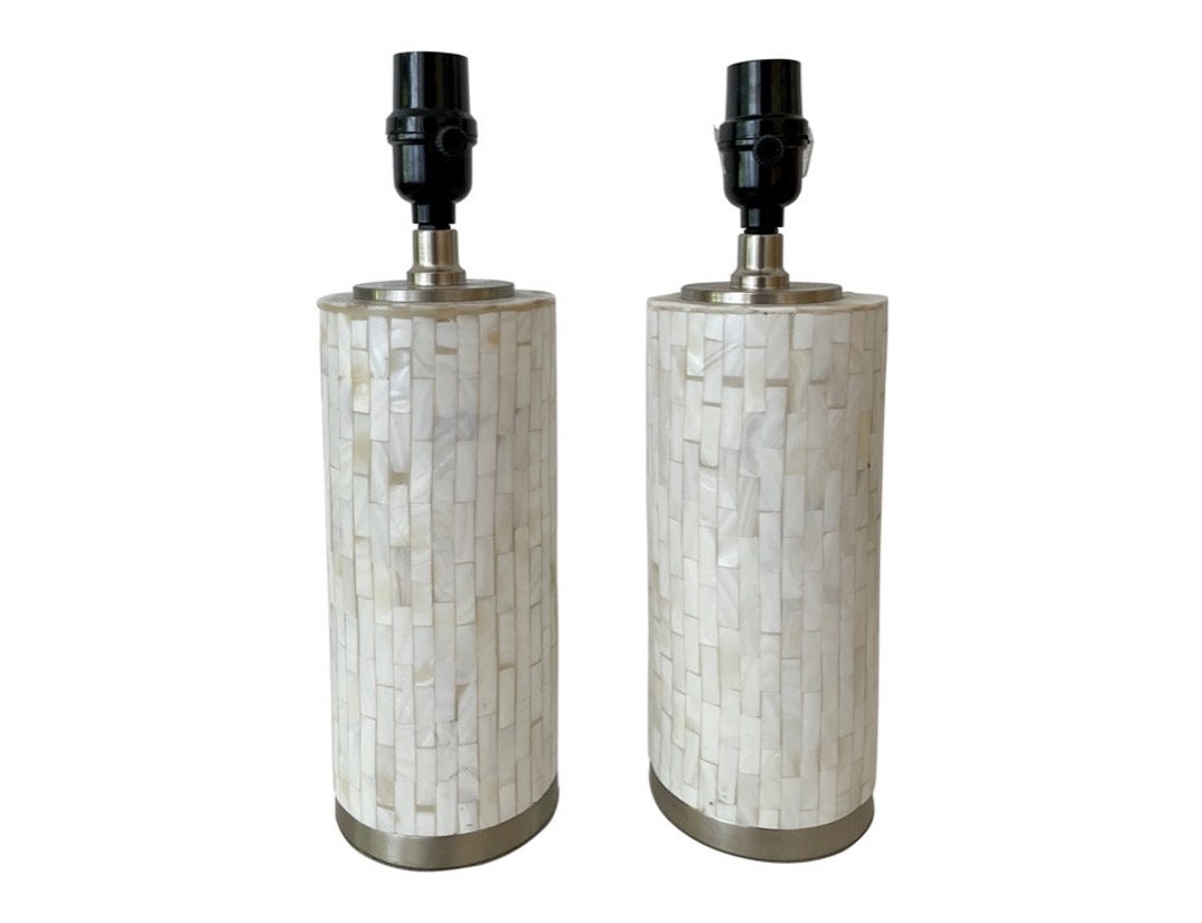 Mother-of-pearl Table Lamps - a Pair - Etsy