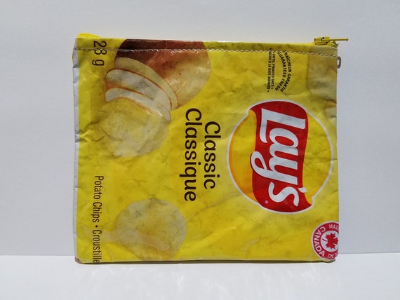 Lays Classic Upcycled Zipper Pouch Recycled Zipper Bag - Etsy
