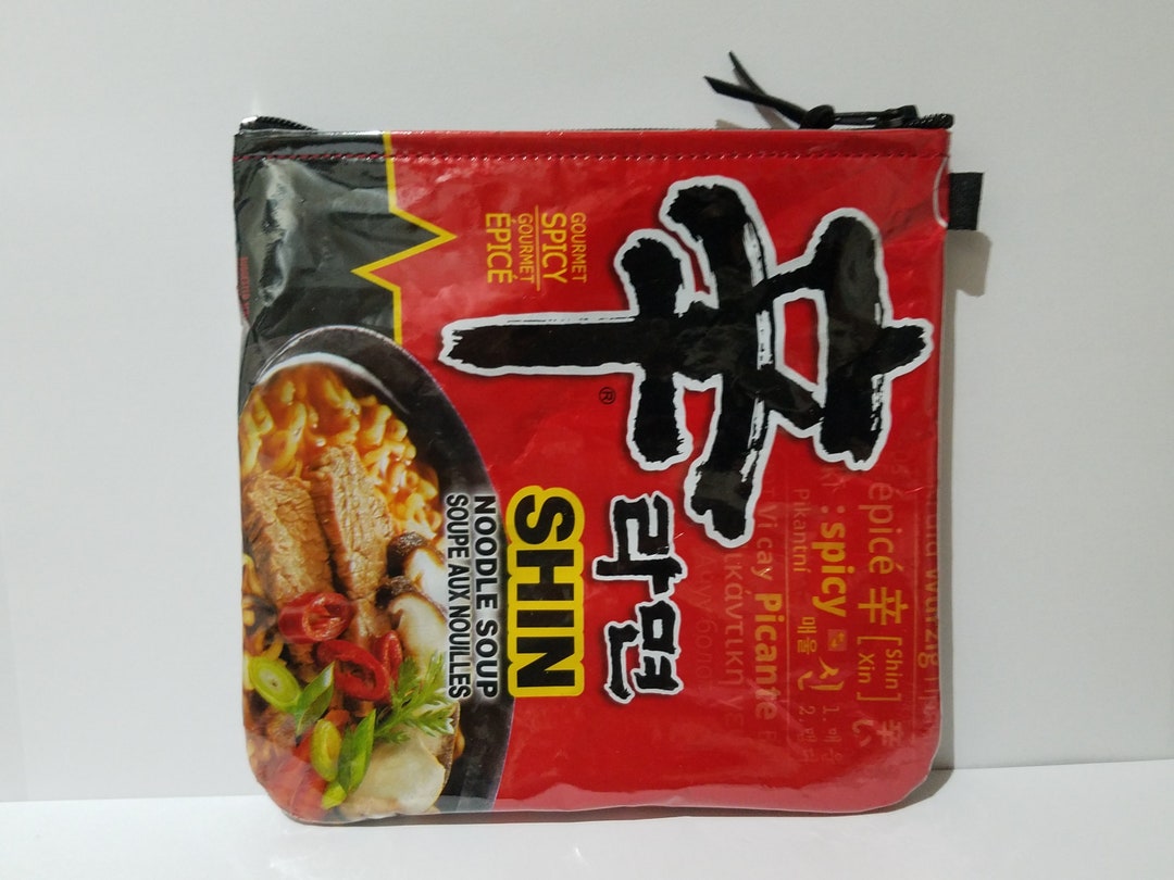 Shin Ramen Upcycled Zipper Pouch, Recycled Zipper Bag, Coin Purse ...
