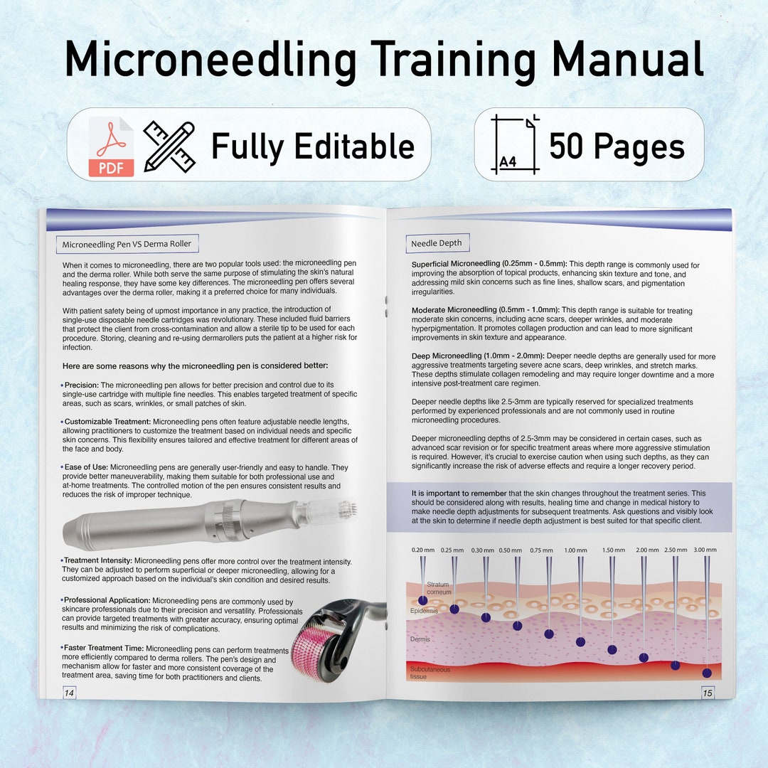Microneedling Training Manual PRP & Microneedling Guide - Etsy