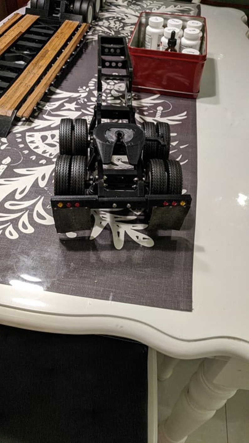3D Printed .stl Files for Lowboy Trailer 1/14 Tamiya King Grand Hauler ...