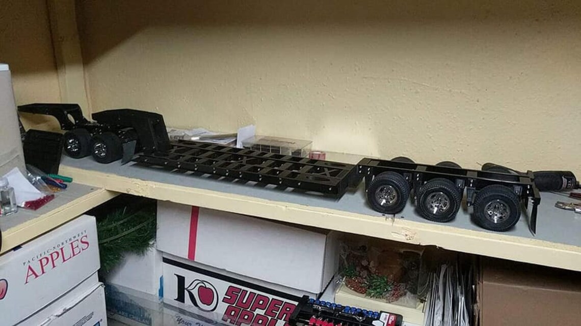 3D Printed .stl Files for Lowboy Trailer 1/14 Tamiya King Grand Hauler ...