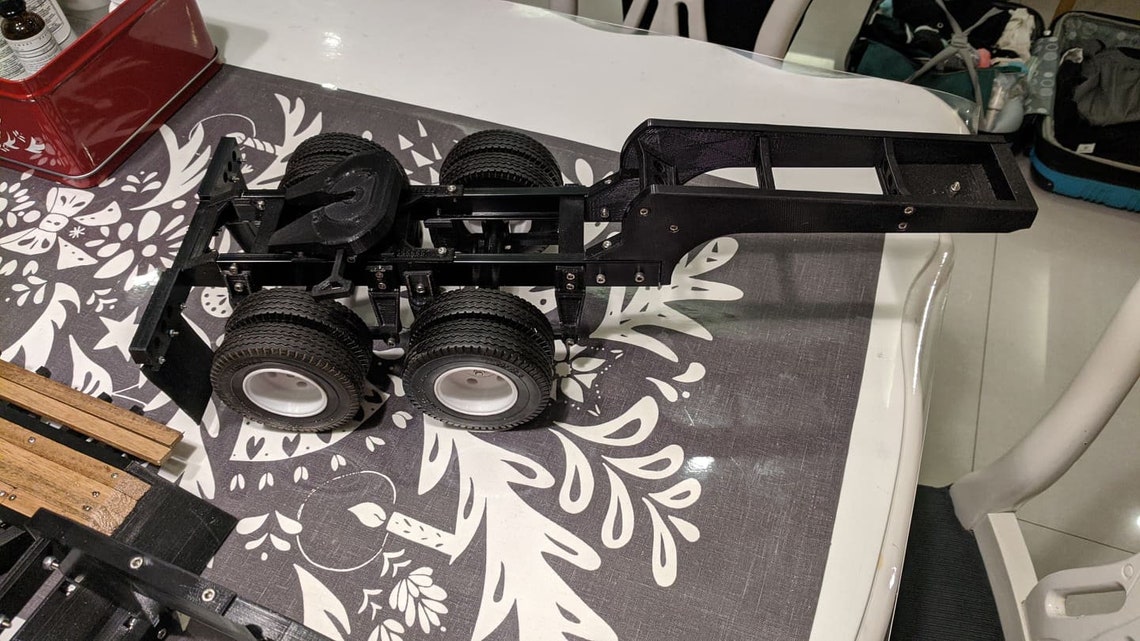 3D Printed .stl Files for Lowboy Trailer 1/14 Tamiya King Grand Hauler ...