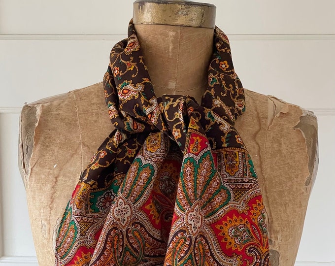 Vintage 40’s Mens Cashmere Scarf/mens Paisley Cashmere Scarf/cashmere ...