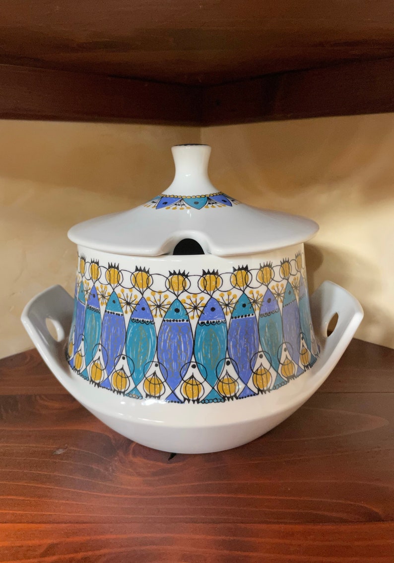 Vintage Soup Tureen by Figgjo Flint/clupea Pattern From the 60s/mid ...