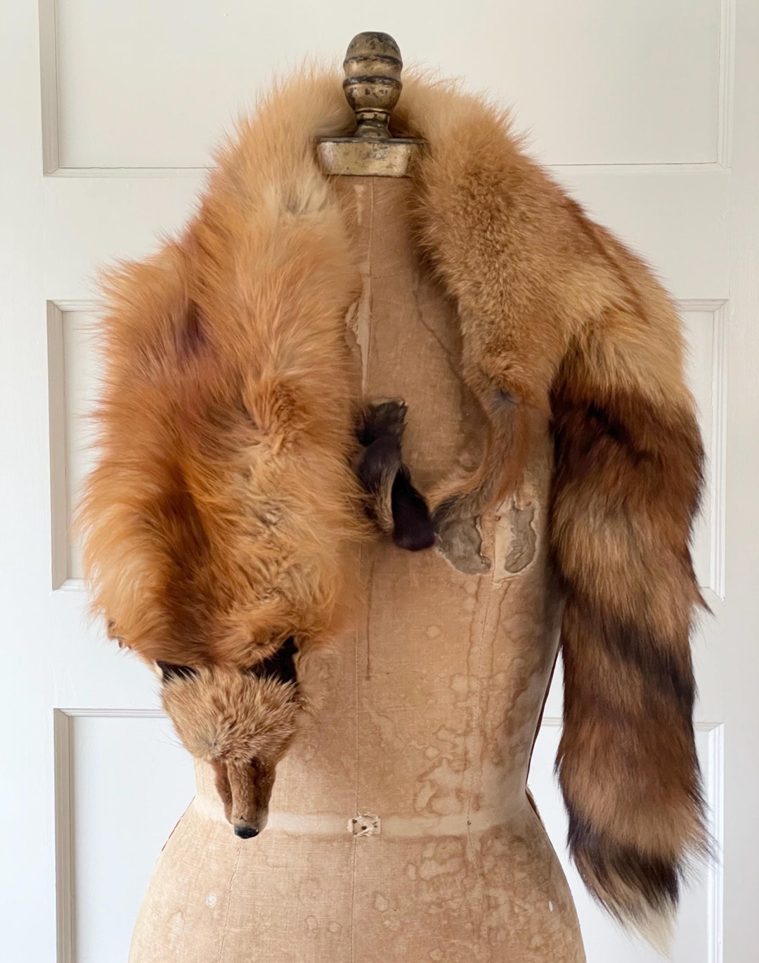 Vintage Glamorous Rare 1940s Natural Red Fox Fur Scarf/fur Neck Stole ...