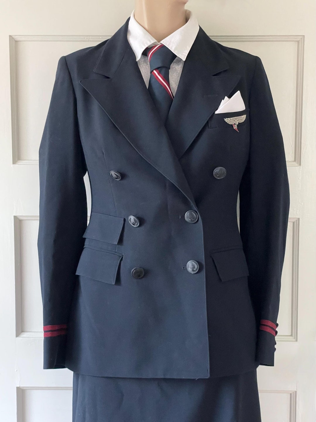 Vintage 70s-80s TWA Rare Flight Attendant Uniform | Ralph Lauren TWA ...