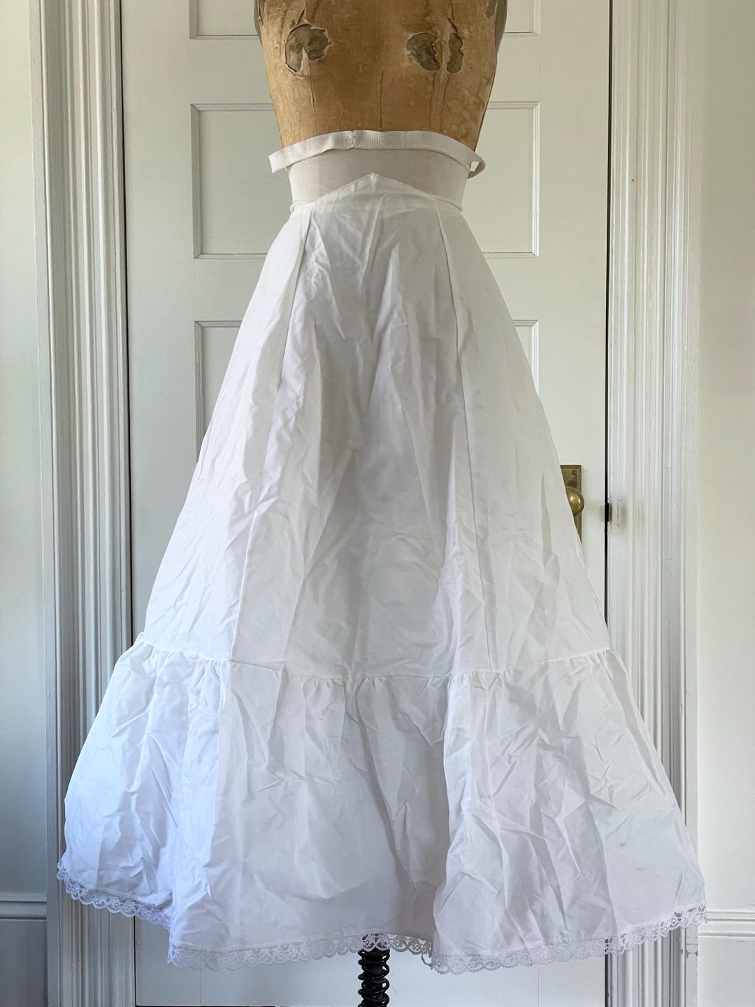Vintage 70s Bridal Undergarment | Lace Trim | High Waist Elastic ...