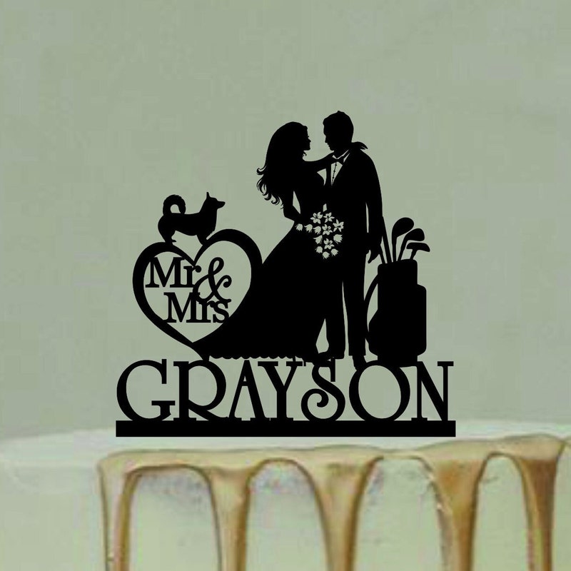 Golf Wedding Cake Topper - Etsy