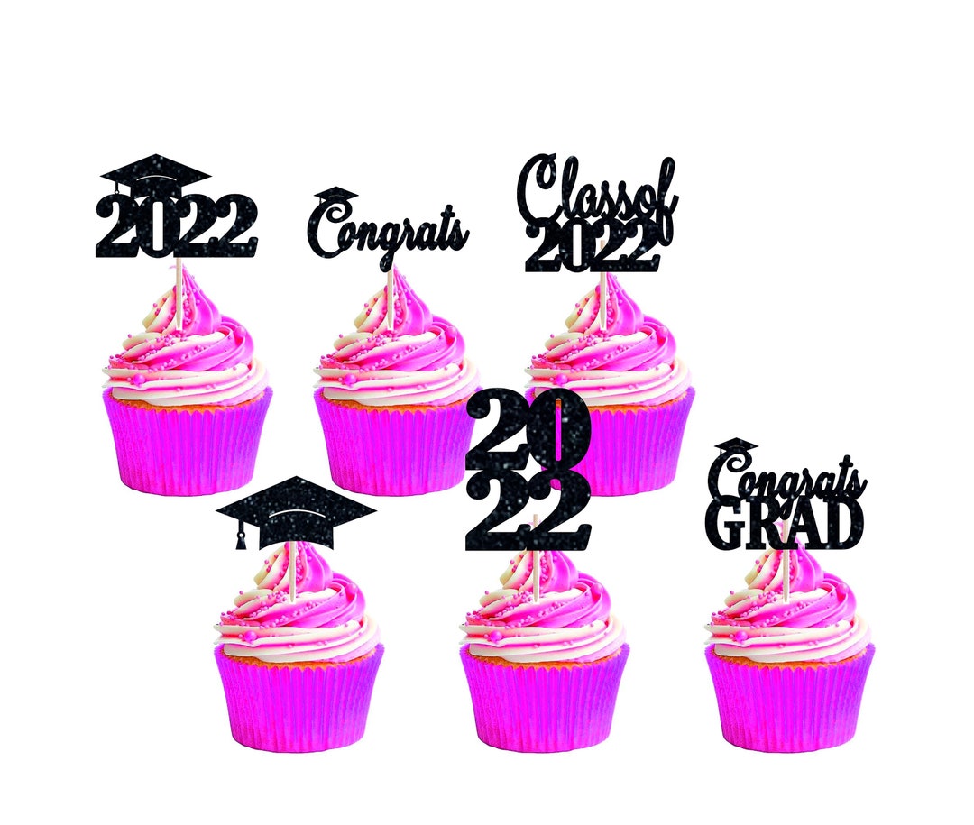 Graduation Cupcake Toppers 2022, Graduation Decorations 2022, Food ...