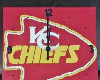 Kansas City Chiefs Clock - Etsy