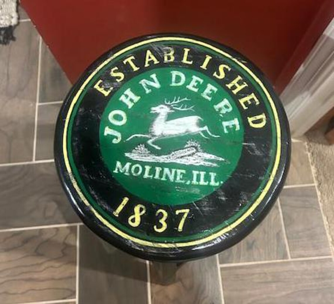 John Deere Custom Painted Bar Stool - Etsy