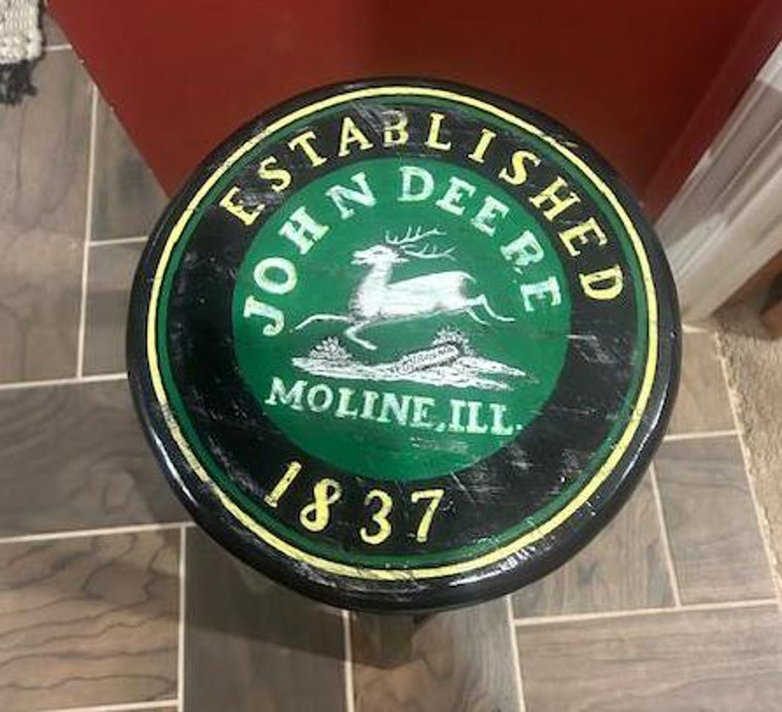 John Deere Custom Painted Bar Stool - Etsy