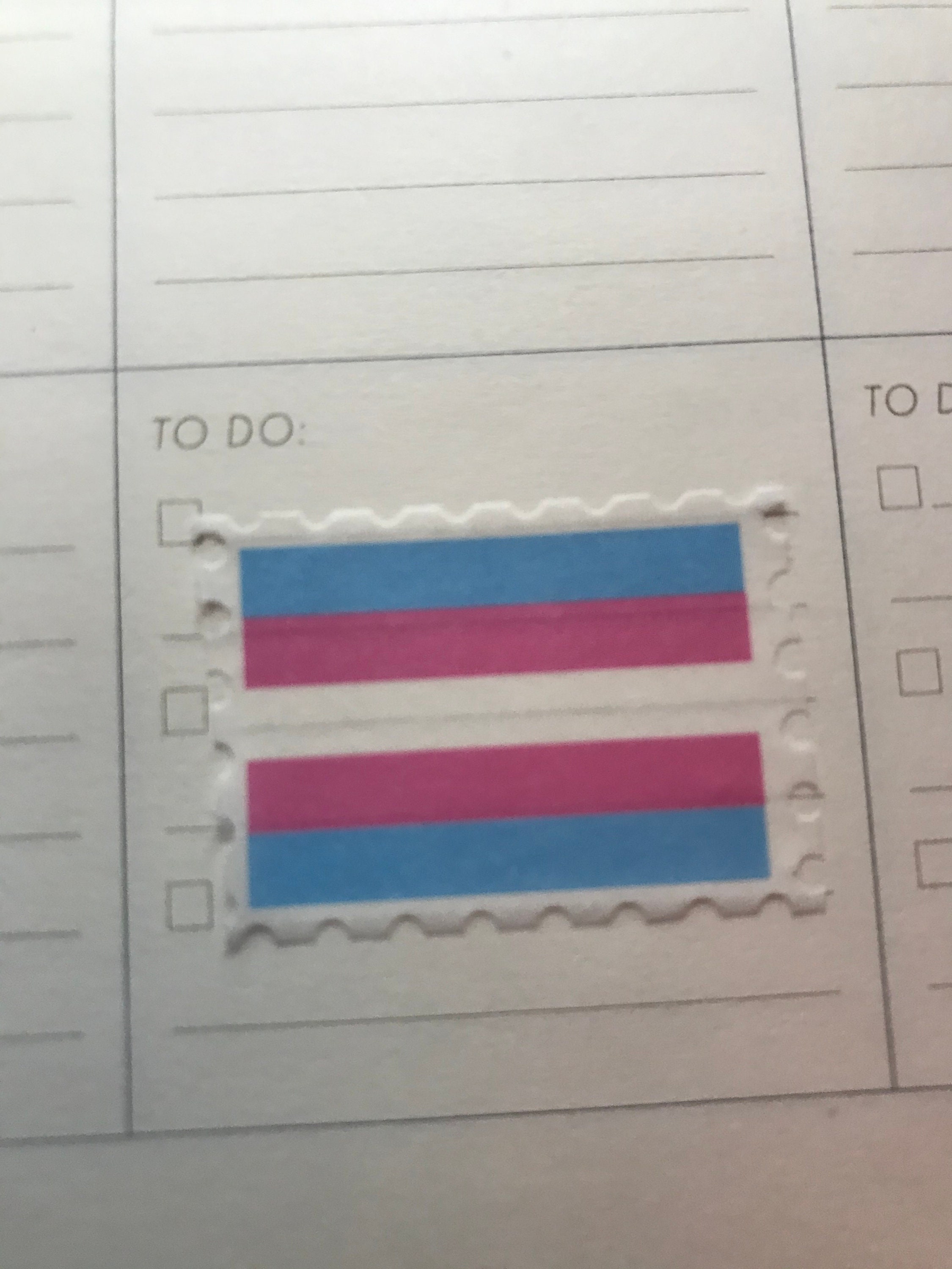 Transgender Flag stamp washi tape exclusive | Etsy