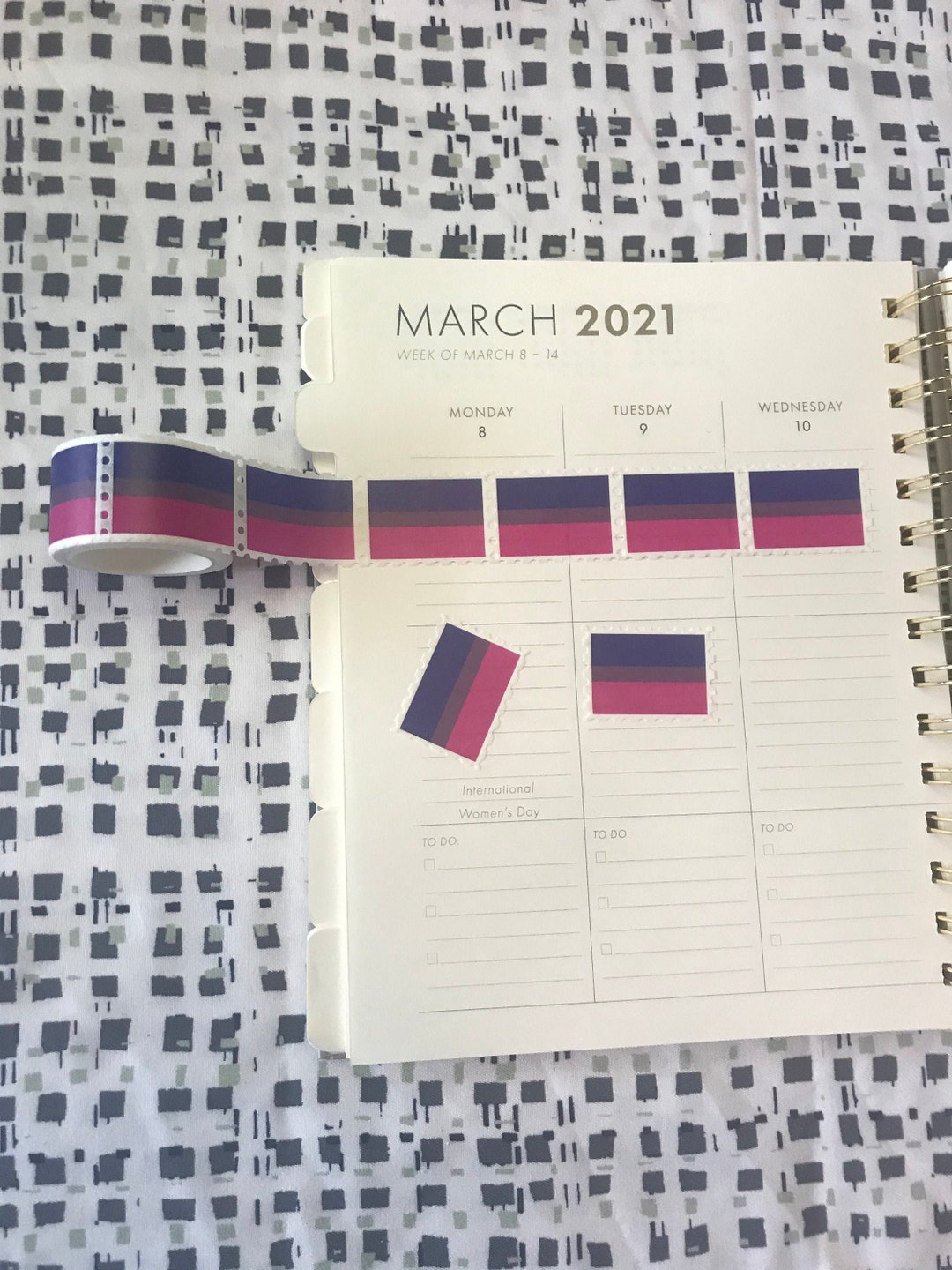 Bisexual Flag Stamp Washi Tape - Exclusive - Etsy