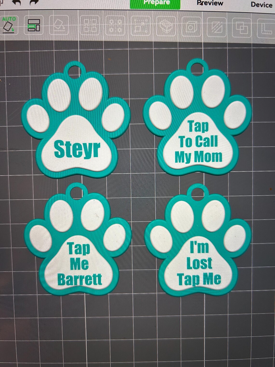 Contact Dog Paw ID Keychain - NFC Tag for Safety Contact Information - Etsy