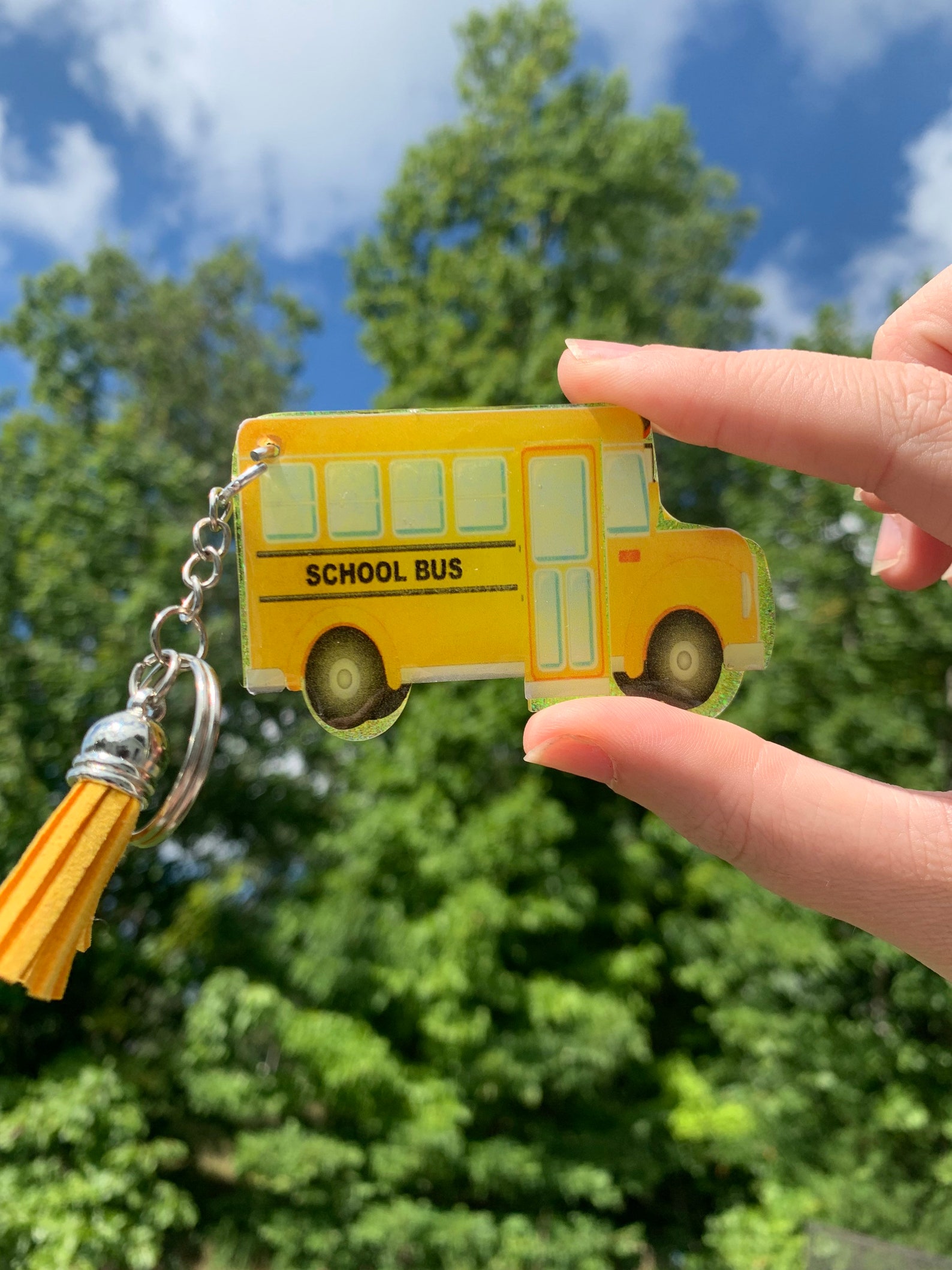 School Bus Keychain Back to School Bus Drivers Bus - Etsy