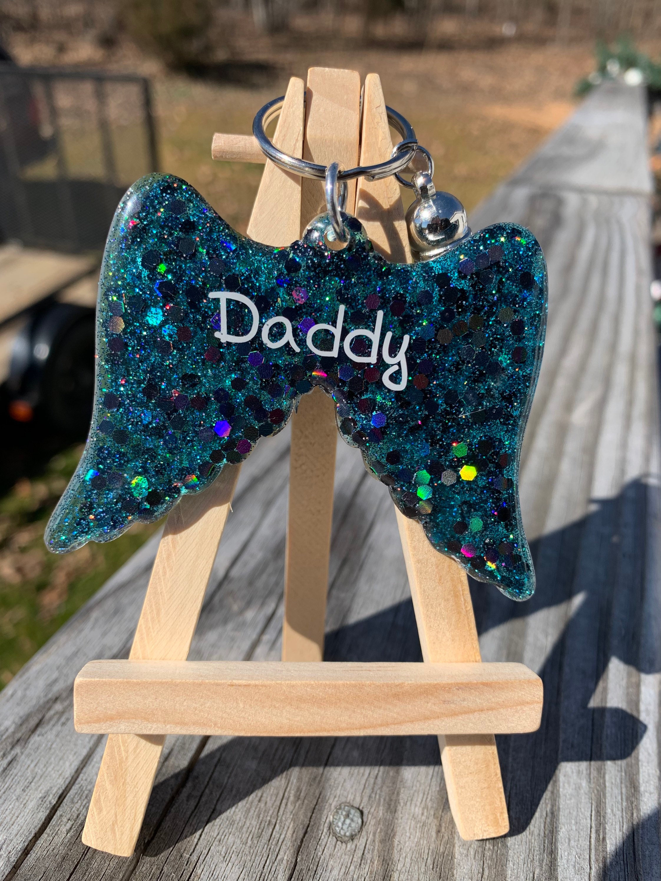 Angel Wings Keychain / Guardian / Loved One / Loss of a Loved - Etsy