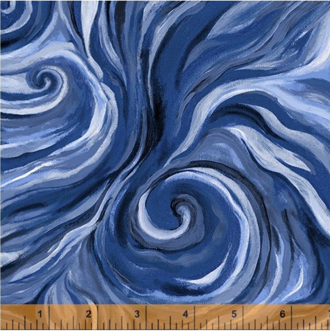 Swirl Sensation Blue Navy Fabric Impressions Collection by Melissa ...
