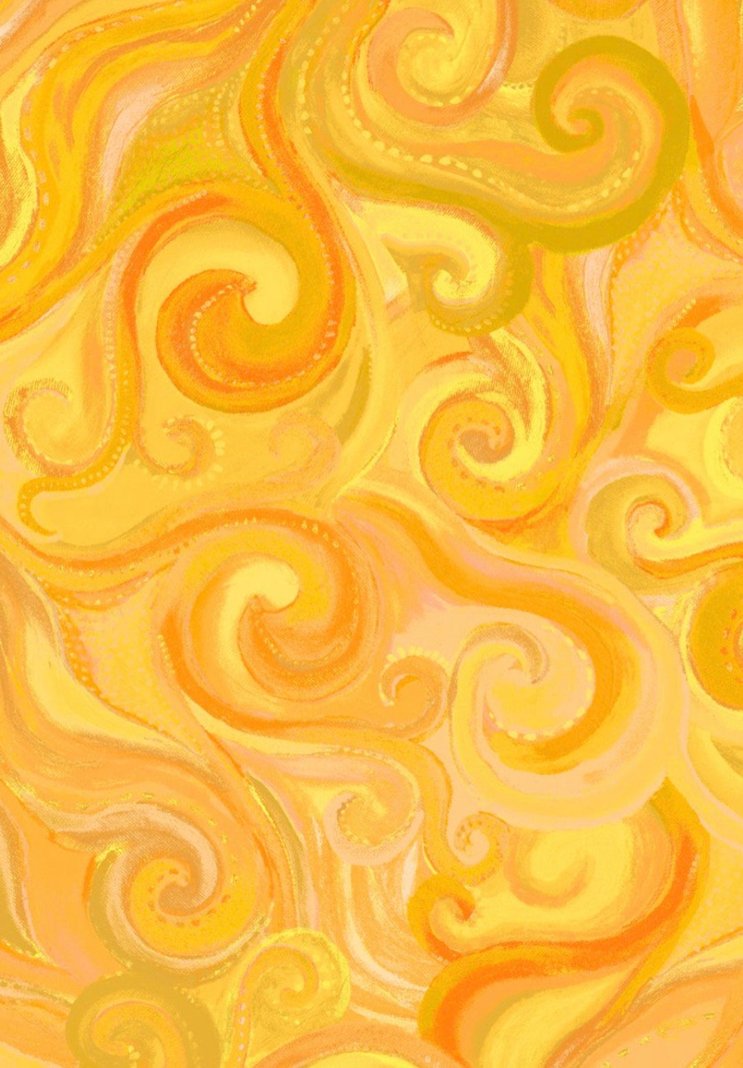 Cornsilk Yellow Swirl in Motion Fabric by Melissa Marie - Etsy