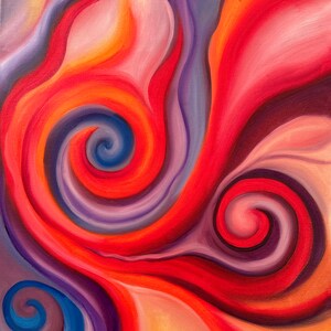 Colorful Swirls Art Painting - Original Oil Painting - 'compassion in ...