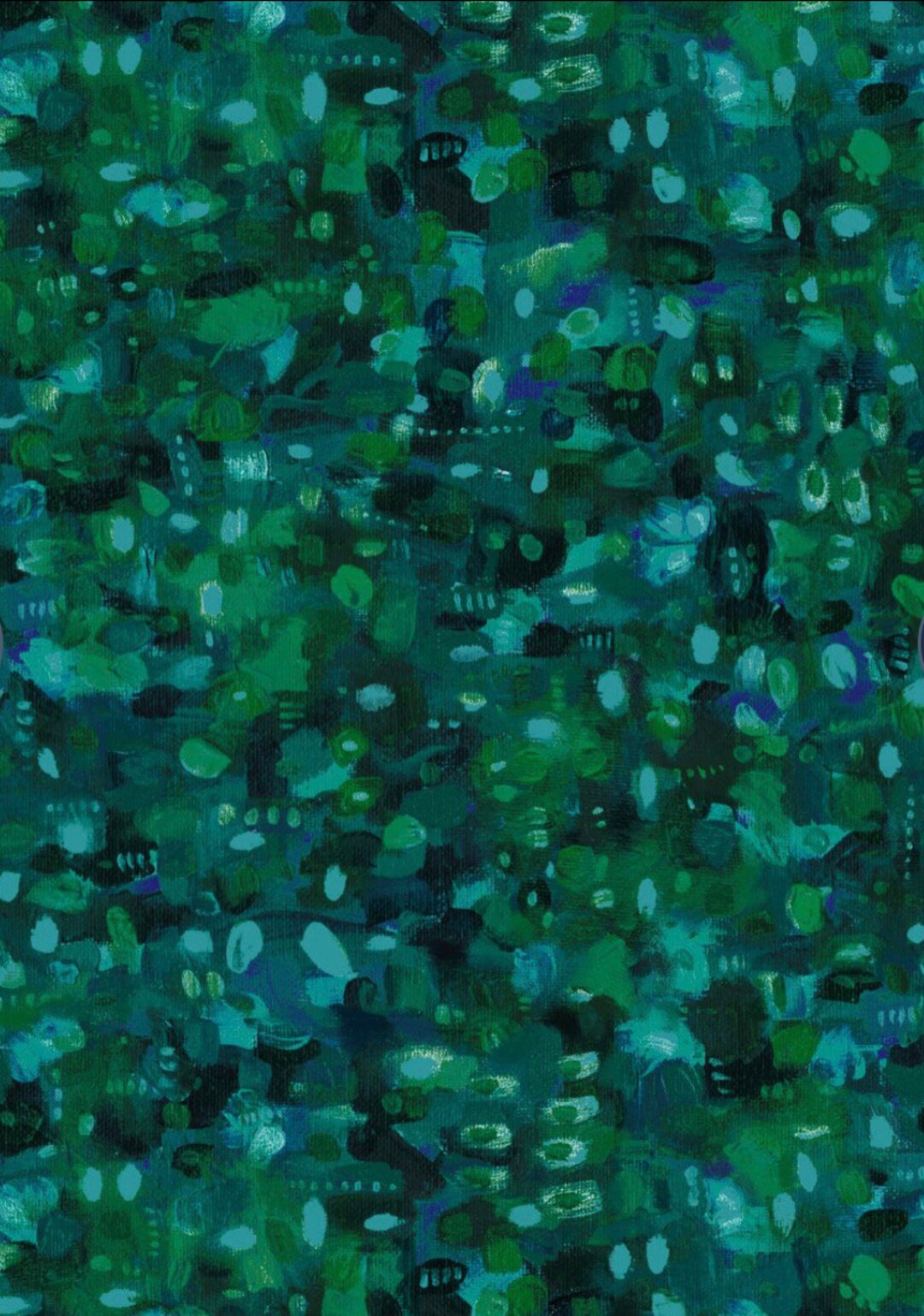 Treetop, Green and Emerald Flurry, in Motion, Fabric by Melissa Marie ...