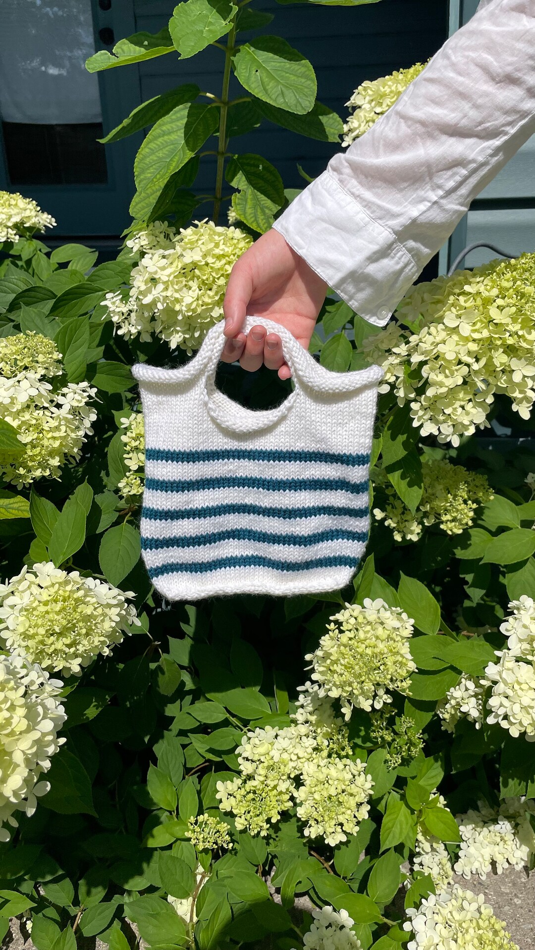 Coastal Striped Bag Knitting Pattern - Etsy