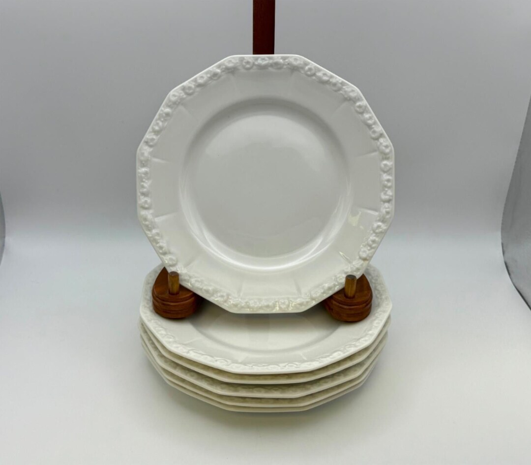 Set of 6 Rosenthal MARIA White 12 Sided Bread & Butter Plates Made in ...