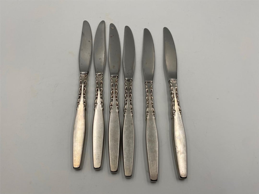 International Lyon Stainless Steel ALHAMBRA Dinner Knives Set of 6 - Etsy