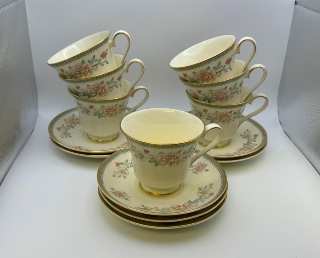 Set of 7 Minton Bone China JASMINE Cups & Saucers - Etsy
