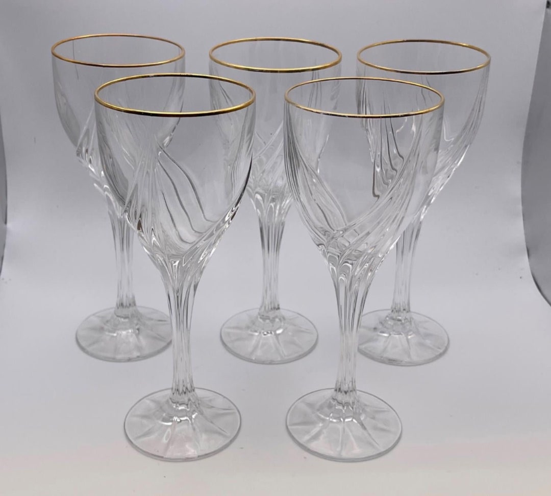 Set of 5 Lenox Crystal DEBUT GOLD Wine Glasses - Etsy
