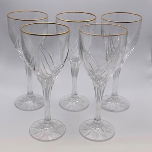 Set of 5 Lenox Crystal DEBUT GOLD Wine Glasses - Etsy