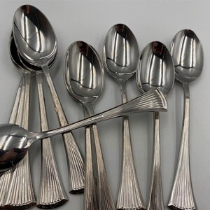 International Lyon Stainless Steel CREATION II Soup / Dessert Spoons ...