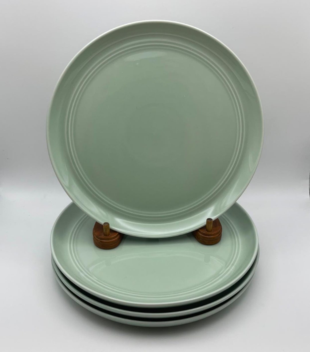 Set of 4 Crate & Barrel Aaron Probyn HUE GREEN Salad Plates - Etsy